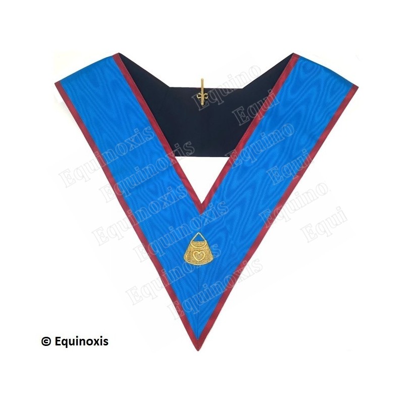 Masonic collar – Scottish Rite (AASR) – Almoner – GLNF – Machine embroidery